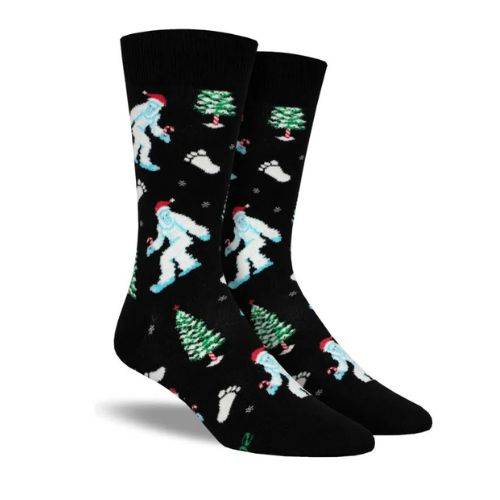 Christmas Yeti Socks - Holiday Style | Men's Size 10-13 – White-Balmer ...