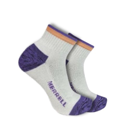 Merrell Unisex Moab Quarter Hiking Sock - Moisture-wicking – White ...