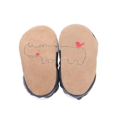 Robeez Friends Soft Soles - Baby Hippo Leather Shoes – White-Balmer Shoes
