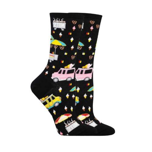 Women's Socksmith Street Food Vendor Socks - Food Truck Design – White ...
