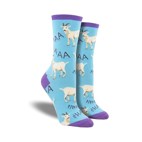 Women's Socksmith Screaming Goats Cotton Crew Socks - Silly Goat Socks ...