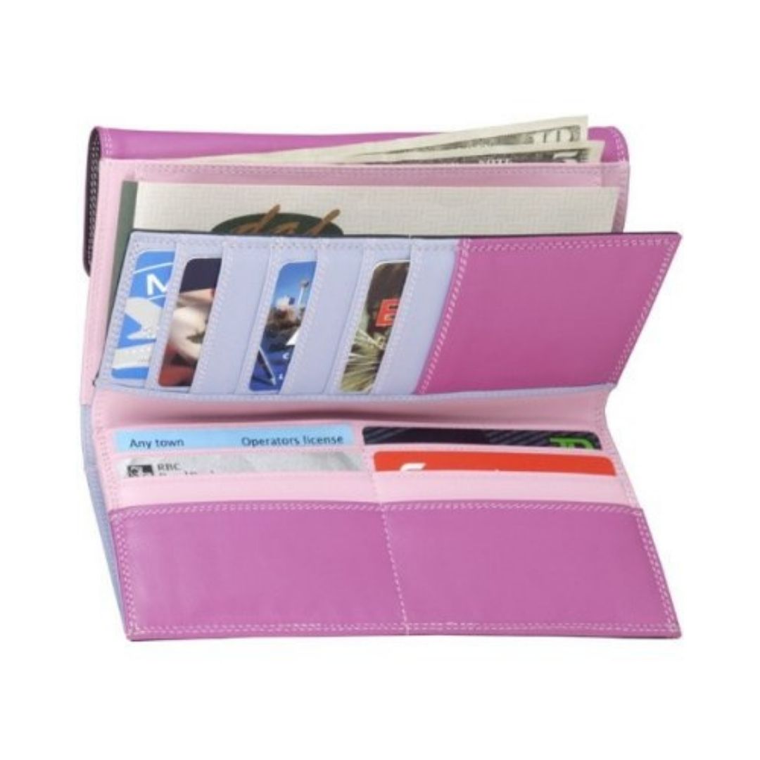 Derek Alexander Chequebook Clutch Wallet | Premium Leather – White ...