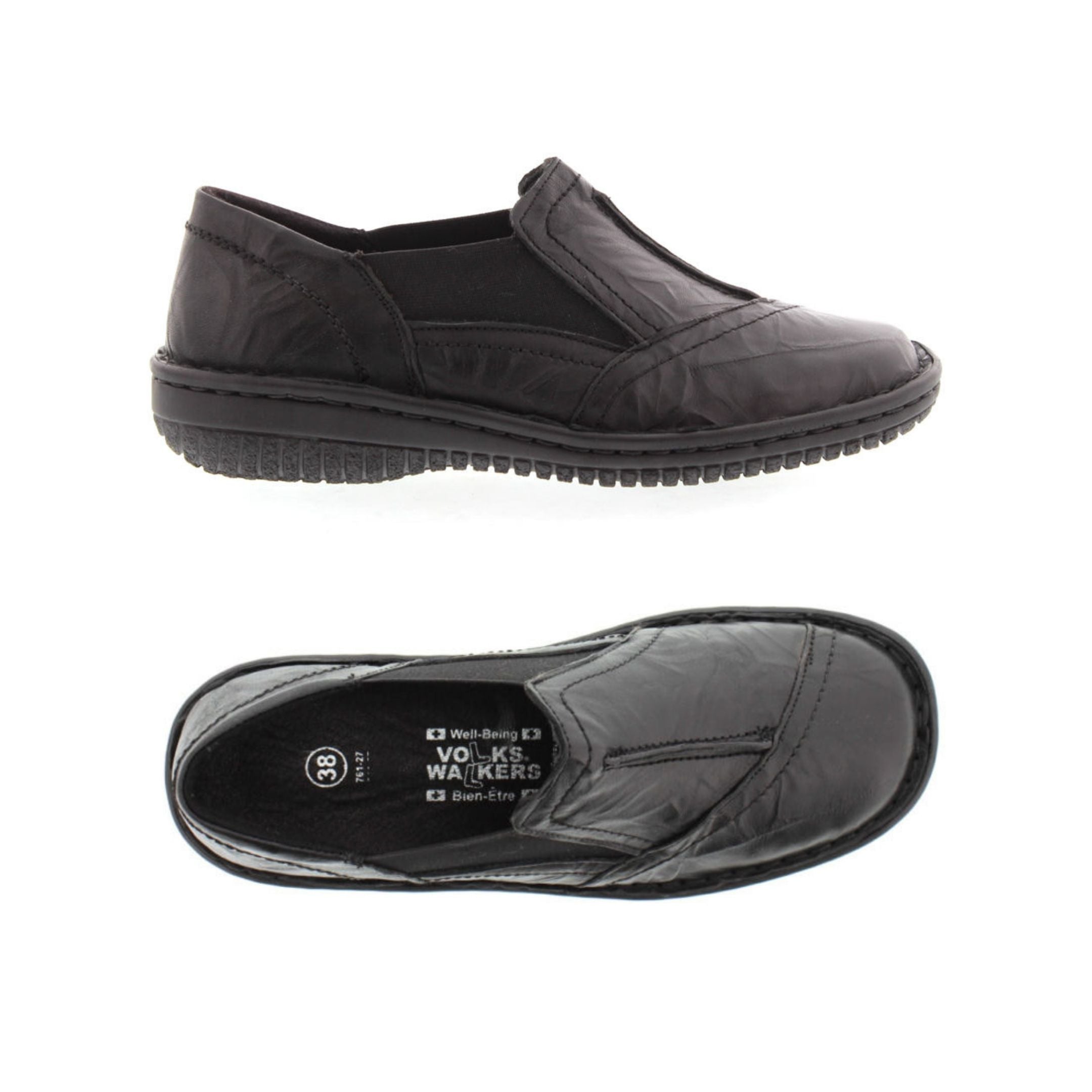 Women's Volks Walkers Dillingen Slip-On Leather Shoe - Wide Fit – White ...